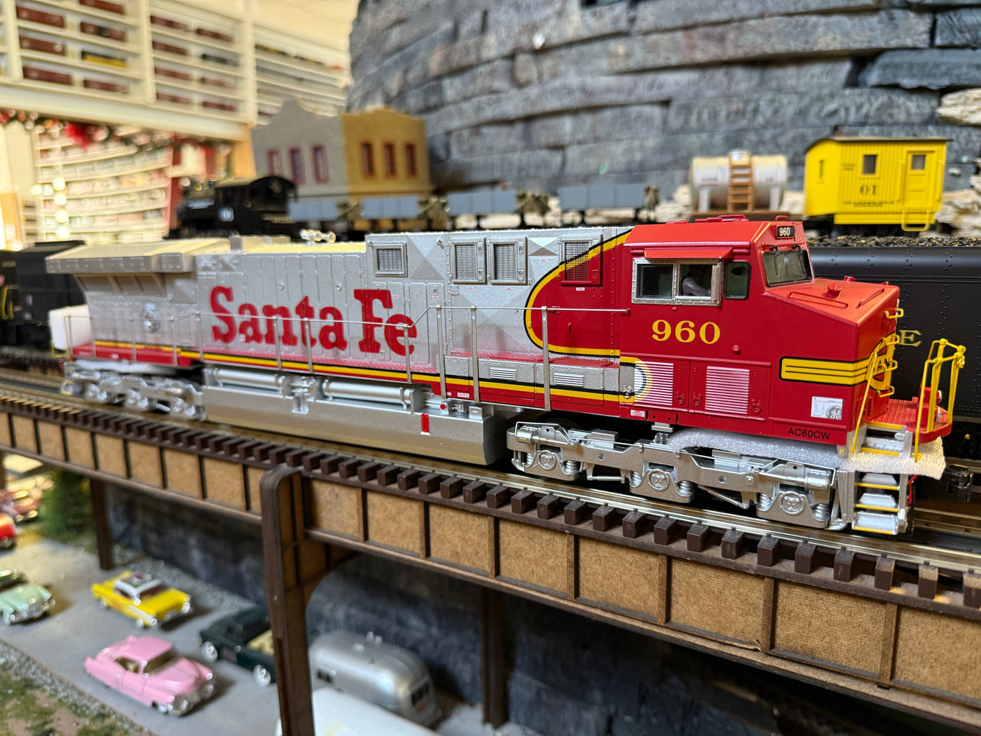 MTH 20-21907-1 - AC6000 Diesel Engine "Santa Fe" #960 w/ PS3 - Custom ...
