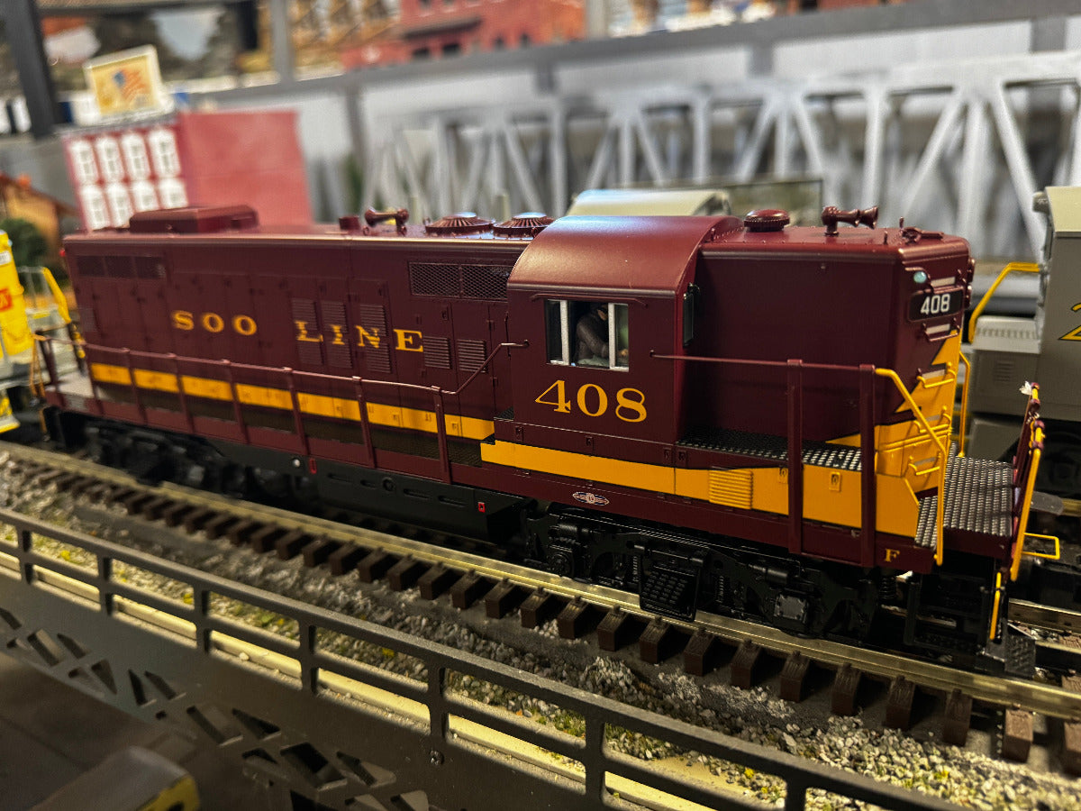 MTH 20-21628-1 - GP-9 Diesel Engine "SOO Line" #408 w/ PS3 - Custom Ru ...