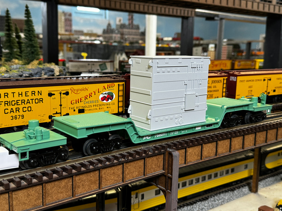 Atlas O 3003047 - Premier - 75' Depressed Center Flat Car "Penn Centra ...