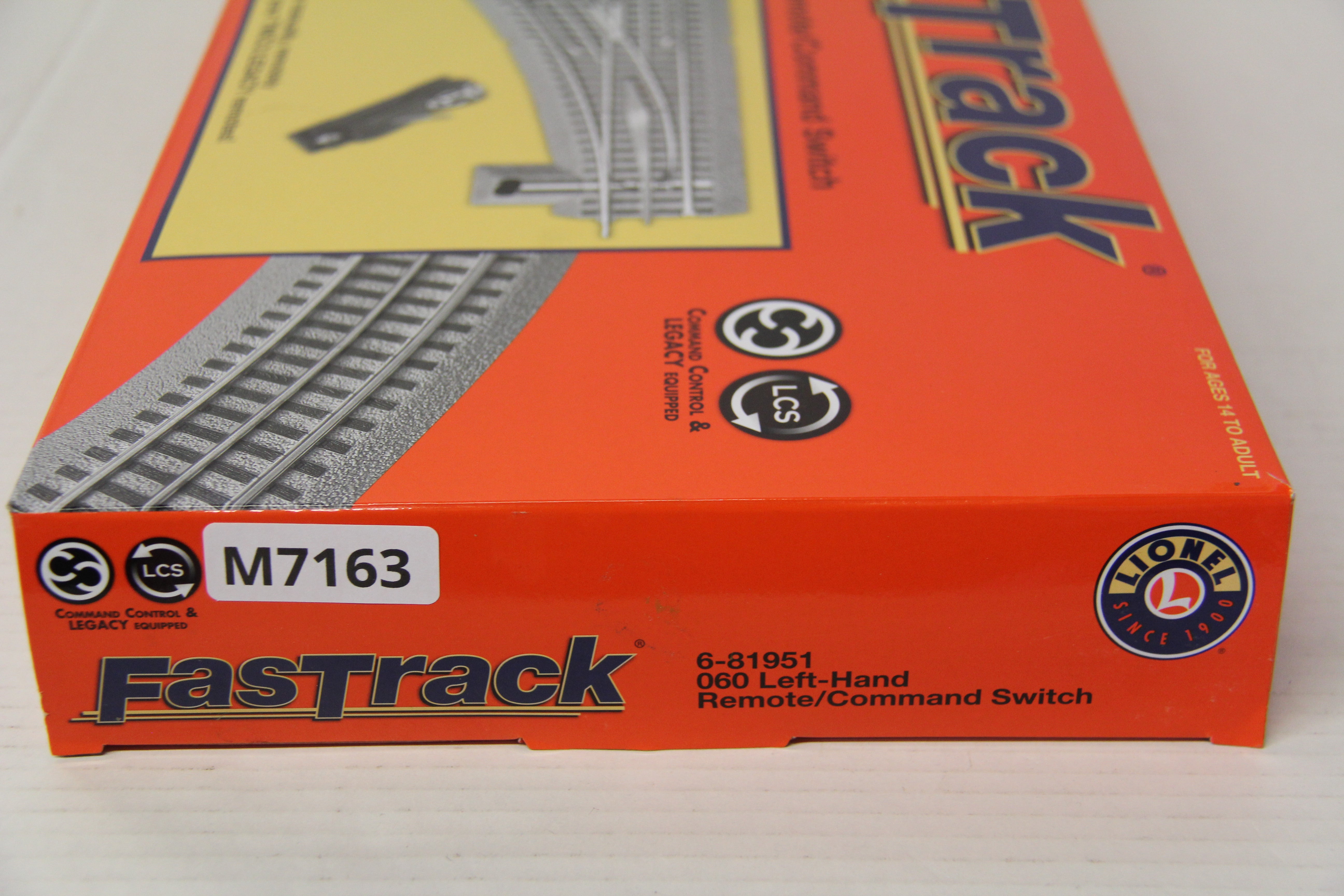 Lionel FasTrack 6-81951 -060 Left Hand Remote Command Switch-Second ha ...