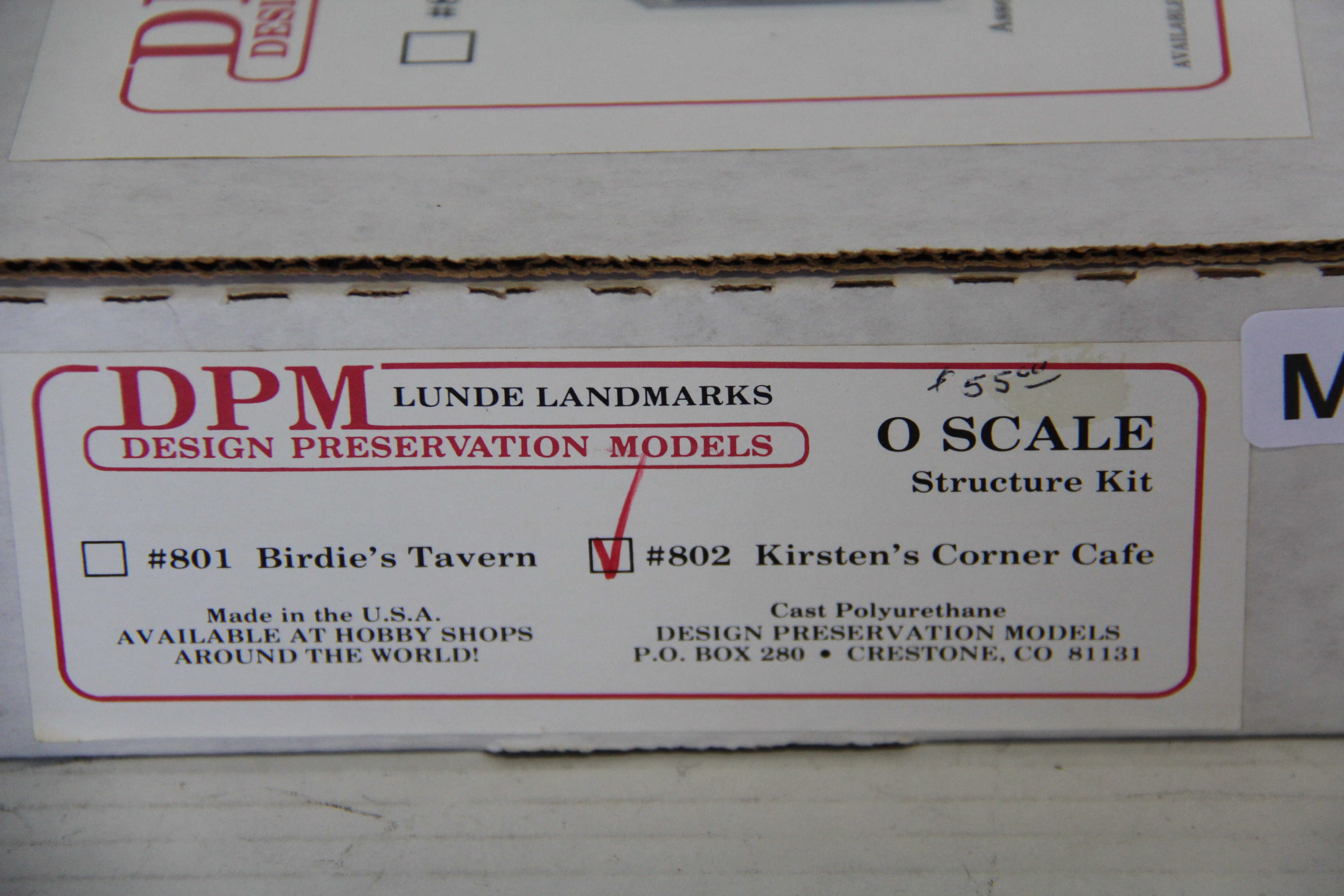 DPM Lunde Landmarks #802 Kirsten's Corner Cafe Unpainted Structure Kit ...