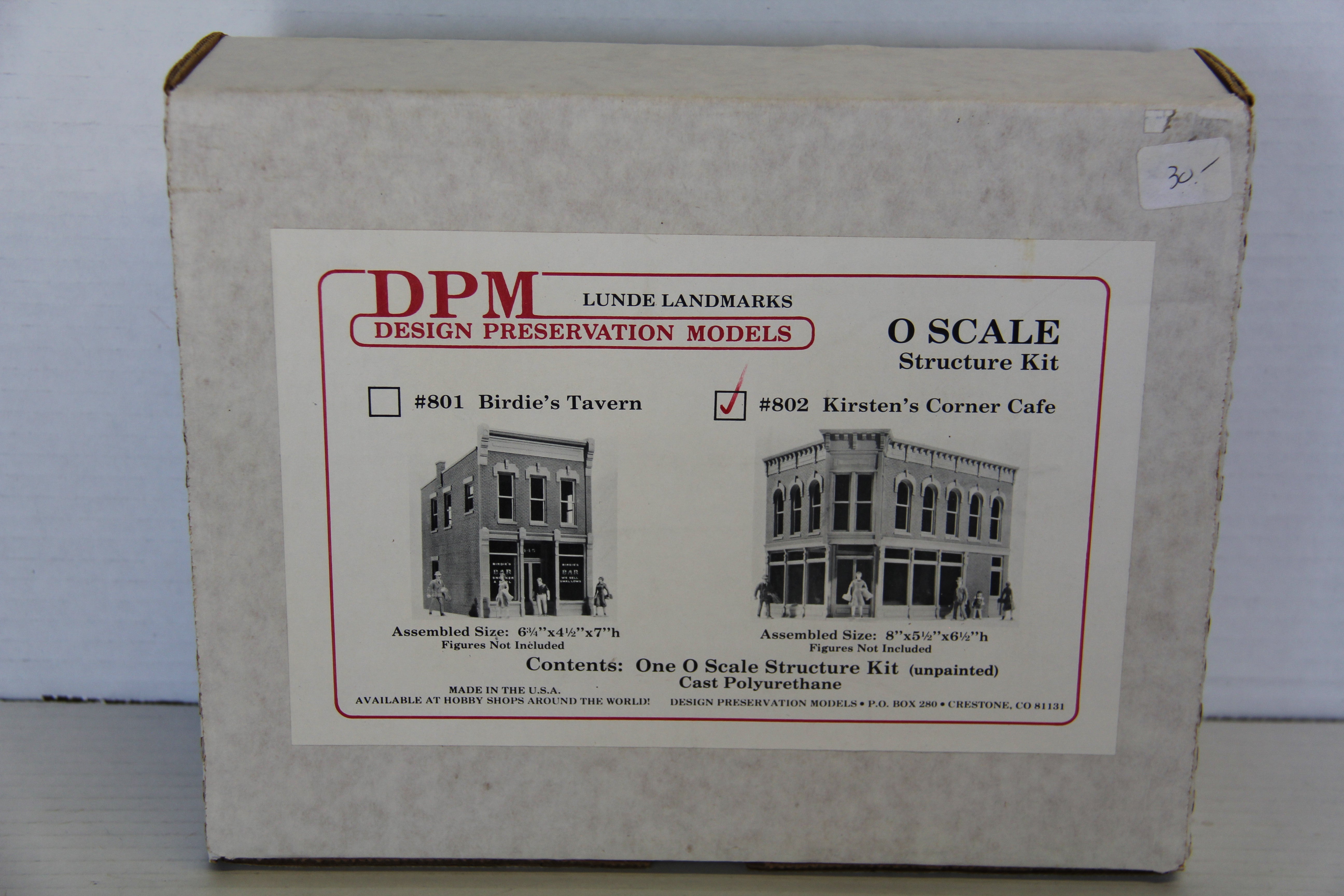 DPM Lunde Landmarks #802 Kirsten's Corner Cafe Unpainted Structure Kit ...