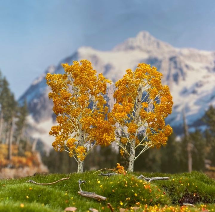 Grand Central Scenery T53 - 3"-4" Small Fall Birch Trees (3-Pack ...