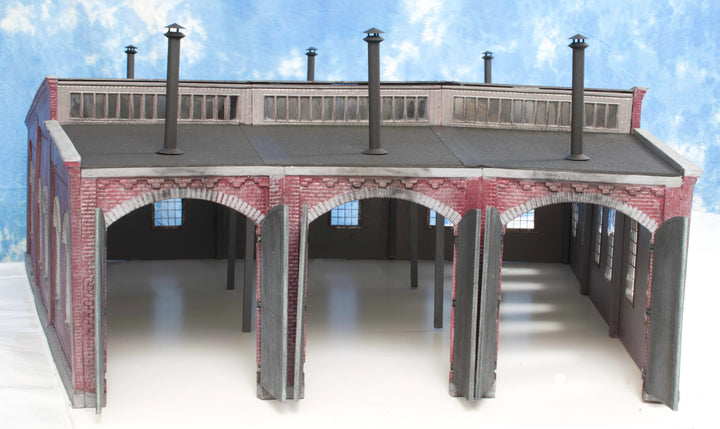 Korber Models #320 - O Scale - 3 Stall Locomotive Roundhouse Kit ...